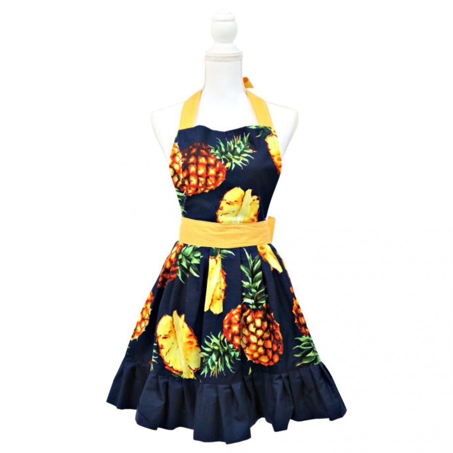Sort Bucatarie cu imprimeu Pineapple Navy | LovelyDecor.ro